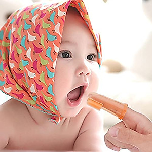 XANAD Baby Toothbrush, 36PCS Infant Toothbrush, Baby Tongue Cleaner, Newborn Baby Disposable Tongue Cleaning Infant Oral Stick Dental Care for 0-36 Month Baby, 1Pcs Finger Toothbrush Include