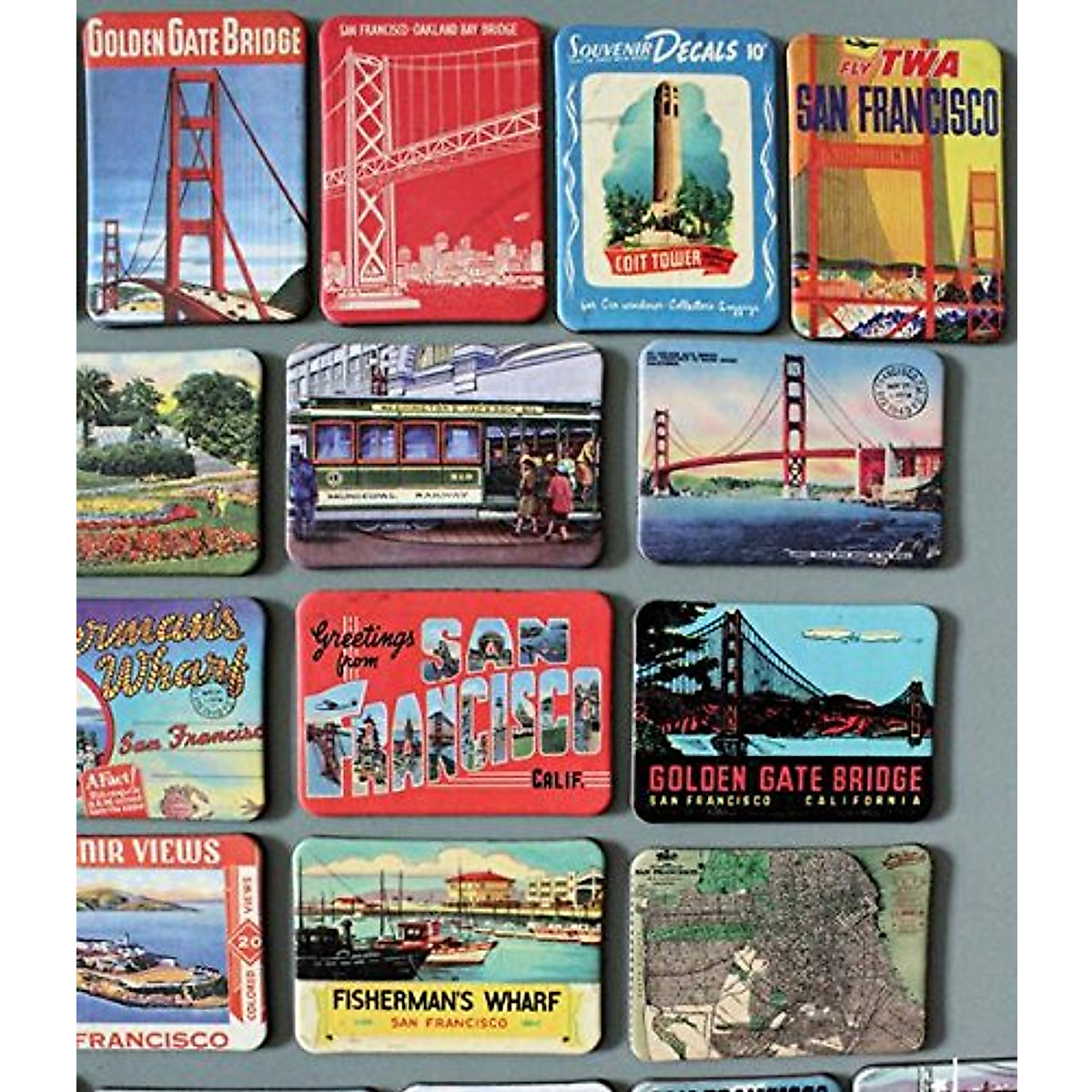 MISWEE 24-pcs magnetic fridge magnets refrigerator sticker home decoration accessories magnet paste arts crafts (San Francisco)