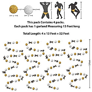 Bachelorette Party Decorations I Stripper Men Dancer Hanging Garland I Bridal Shower Naughty Supplies Bachelor Banner for Hen Parties Girls Night Out I Bachlorette Garlands Streamers Party Decoration