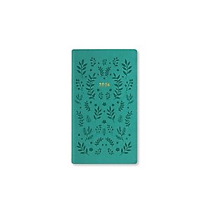 Letts Woodland Medium Pocket week to view 2024 diary - green