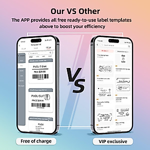 PUQU AQ20 Label Maker, 2 Inch Logo Label Printer, Mini Portable Bluetooth Thermal Labeler, DIY Sticker Machine for Small Business, Barcode, Office, Name, Jewelry, Compatible with iOS Android, Phone