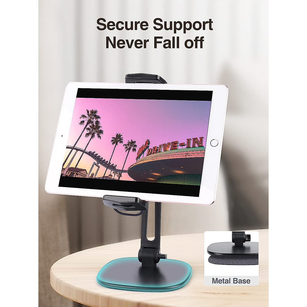 Elitehood Tablet Stand, Height Adjustable, 360 Rotating, Compatible with 4.7"-11" Tablets and Phones