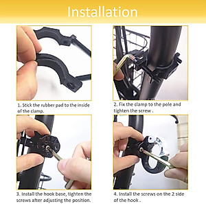 MORICHS Glodorm Universal Hanger Gadget Bag Claw Hook for Electric Scooter Hanging Pothook Accessories for Scooter,Bike,MTB (Black Hook A)