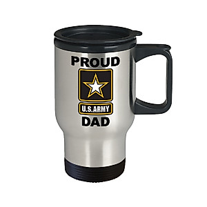 Army Dad Mug - Military Dad Travel Mug - Proud Army Dad Coffee Mug
