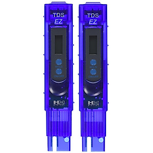 HM Digital TDS-EZ Water Quality TDS Tester, 0-9990 ppm Measurement Range , 1 ppm Resolution, +/- 3% Readout Accuracy (2 pack)