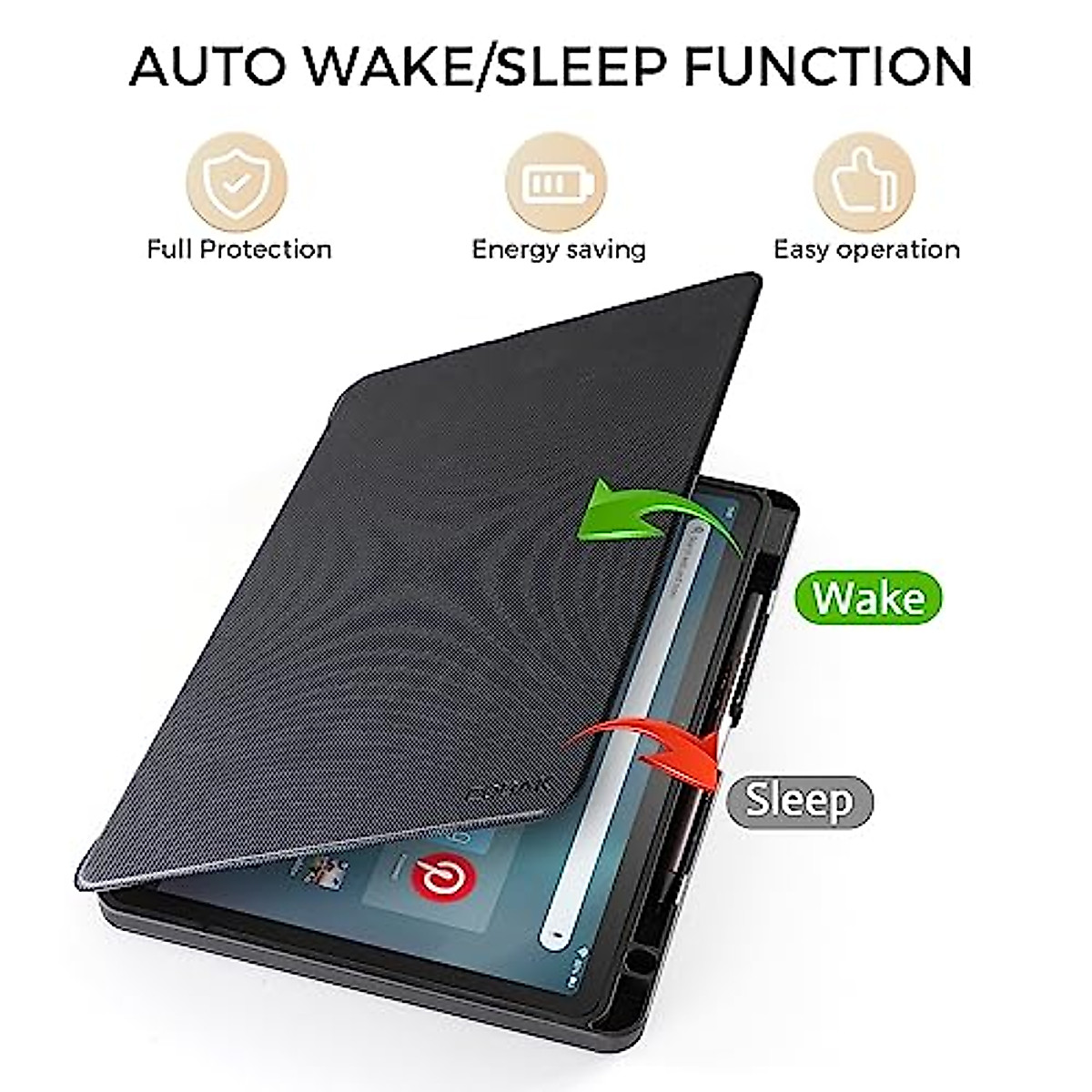 CoBak Case for All-New Amazon Fire Max 11 Tablet 2023 Release with Built-in Pencil Holder，Multi-Viewing Angles, All New PU Leather Smart Cover with Auto Sleep Wake Feature for Fire Max 11 Tablet