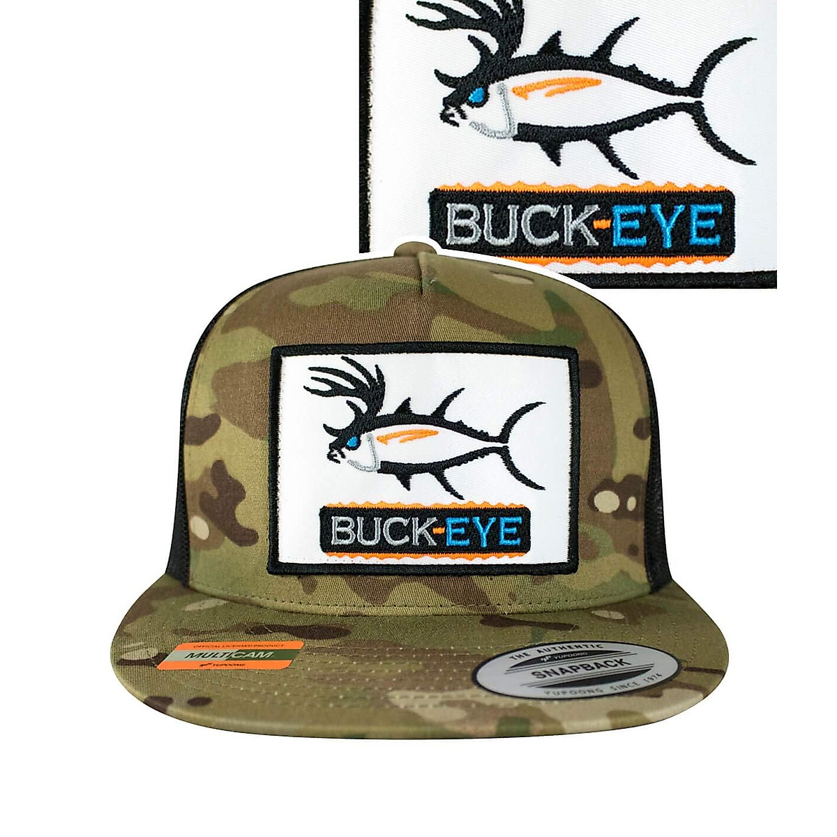 Buck-Eye Pill Patch Tropic Multicam Unisex Trucker Hat