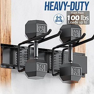 Volitaous 64Inch Garden Tool Organizer for Garage, Heavy Duty Garage Storage Rack, Adjustable 12PC Wall Hook for Yard Tool Organizer, Garden Tool Rack Max 400Lbs