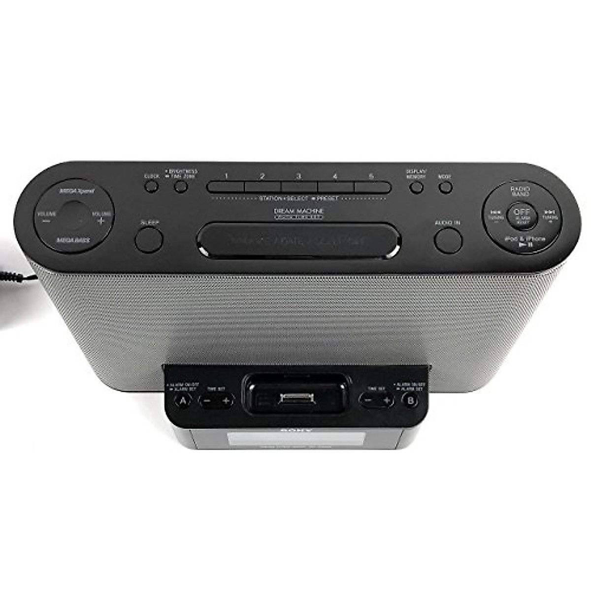 Sony ICFCS10iP - AM/FM Clock Radio with iPod/iPhone Speaker Dock.