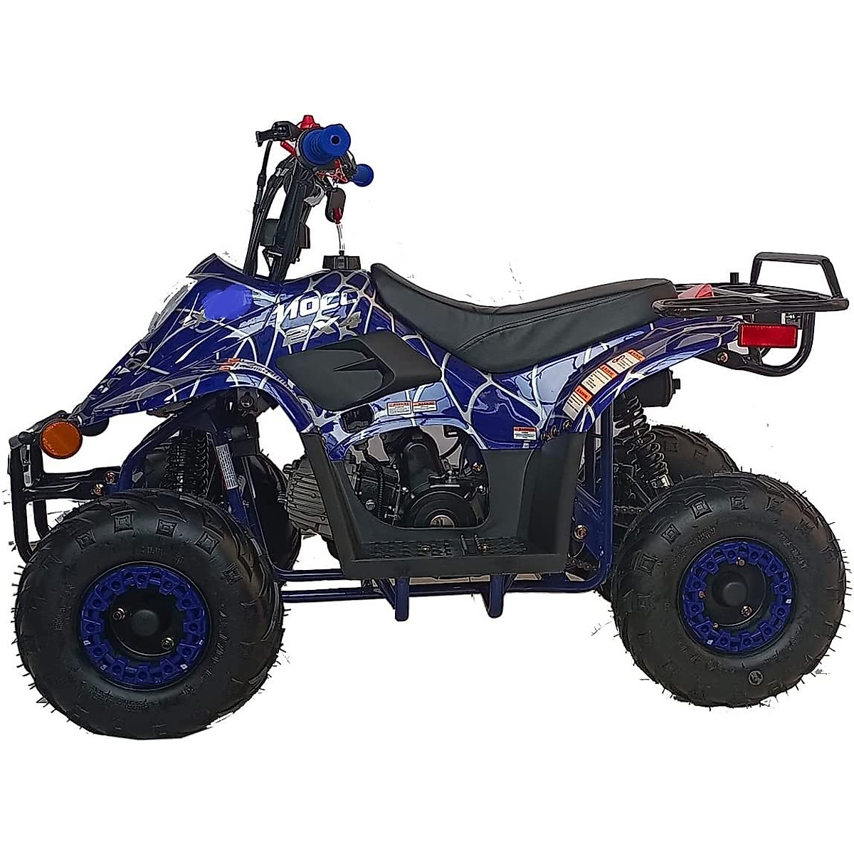 Motor HQ 110cc ATV Fully Automatic Four Wheelers 4 Stroke Engine 6" Tires Quads for Kids Blue Spider