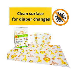 30 Large Disposable Changing Pads Mats Sanitary Baby Infant Toddler Diaper Liners Covers for Travel Changing Station Tables. Soft and Waterproof. Buy Now!