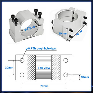 CNC Spindle, 500W CNC Spindle Motor,52mm Clamp with ER11 Collet and 10pcs Router Bit，High Precision for DIY CNC Router Milling and CNC Router Machine