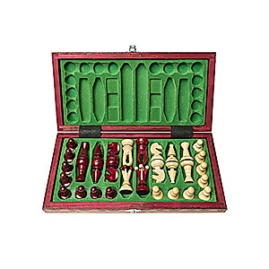 Wooden Chess Set Paris Cherry Wooden International Board Vintage Carved Pieces