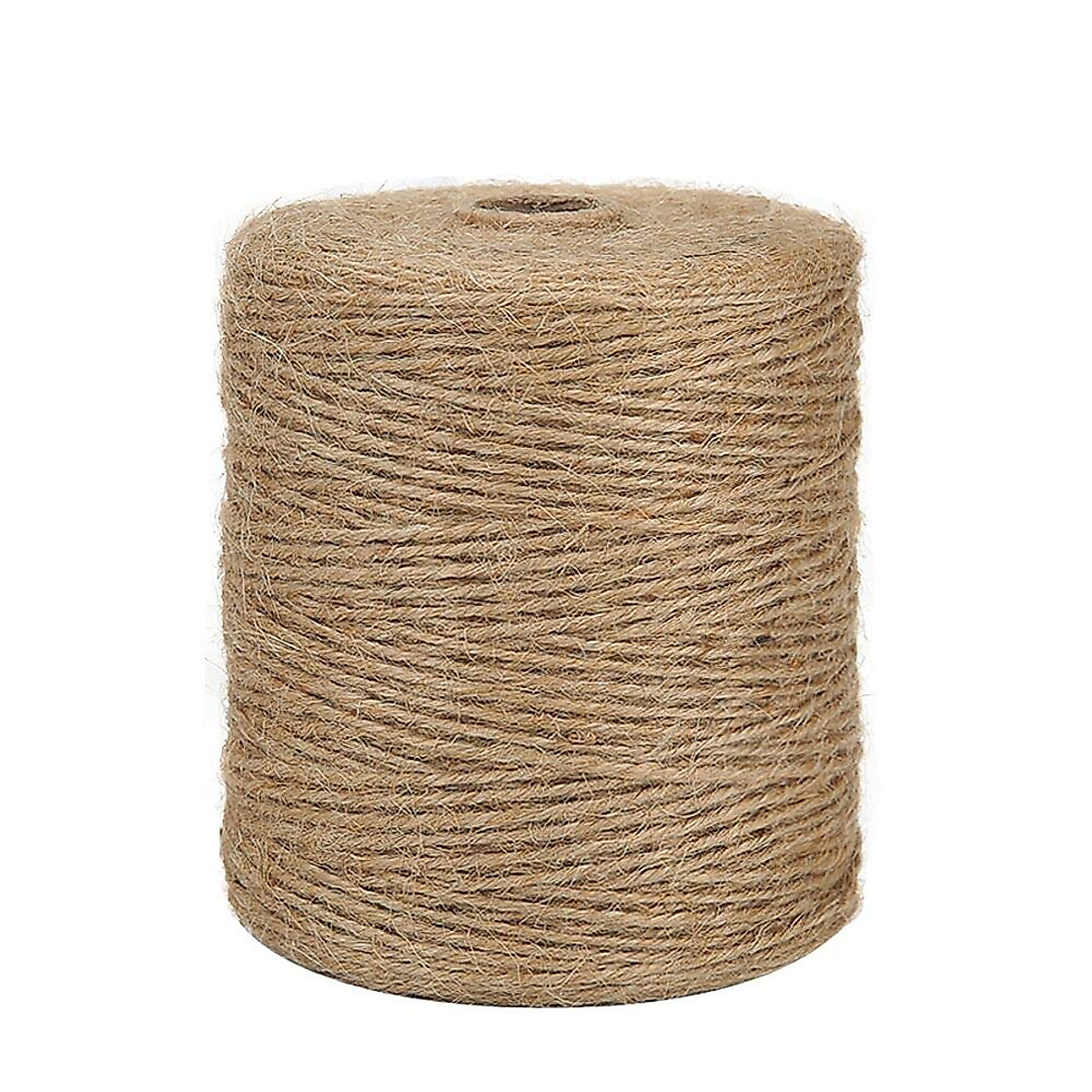 Tenn Well Natural Jute Twine, 3Ply 984Feet Arts and Crafts Jute Rope Industrial Packing Materials Packing String for Gifts, DIY Crafts, Decoration, Bundling, Gardening and Recycling
