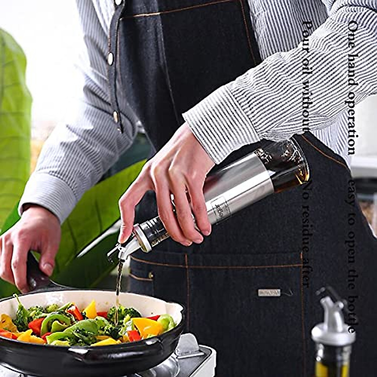 Olive Oil Spouts, Oil Vinegar Bottle Stopper Spout Leakproof Nozzle Dispenser Wine Pourer forOil, Vinegar, Olive Oil, Salad, Wine, Etc (black,Silver)