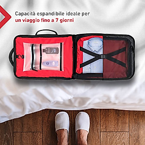 OXIDIA Travel Backpack for Business, Carry on Bag Flight Approved, 15.6-inch Laptop Backpacks, Weekender Backpack for Men, Expandable Capacity (25L, 40L), Waterproof, TSA Friendly (Black)