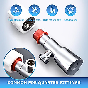 30pcs Faucet Leak-Proof Sealing Gasket, Triangle Valve Faucet Sealing Gasket Silicone Plug Leak Proof Bathroom, Faucet Washer Replaces for Garden Faucet Hose Water Pipe