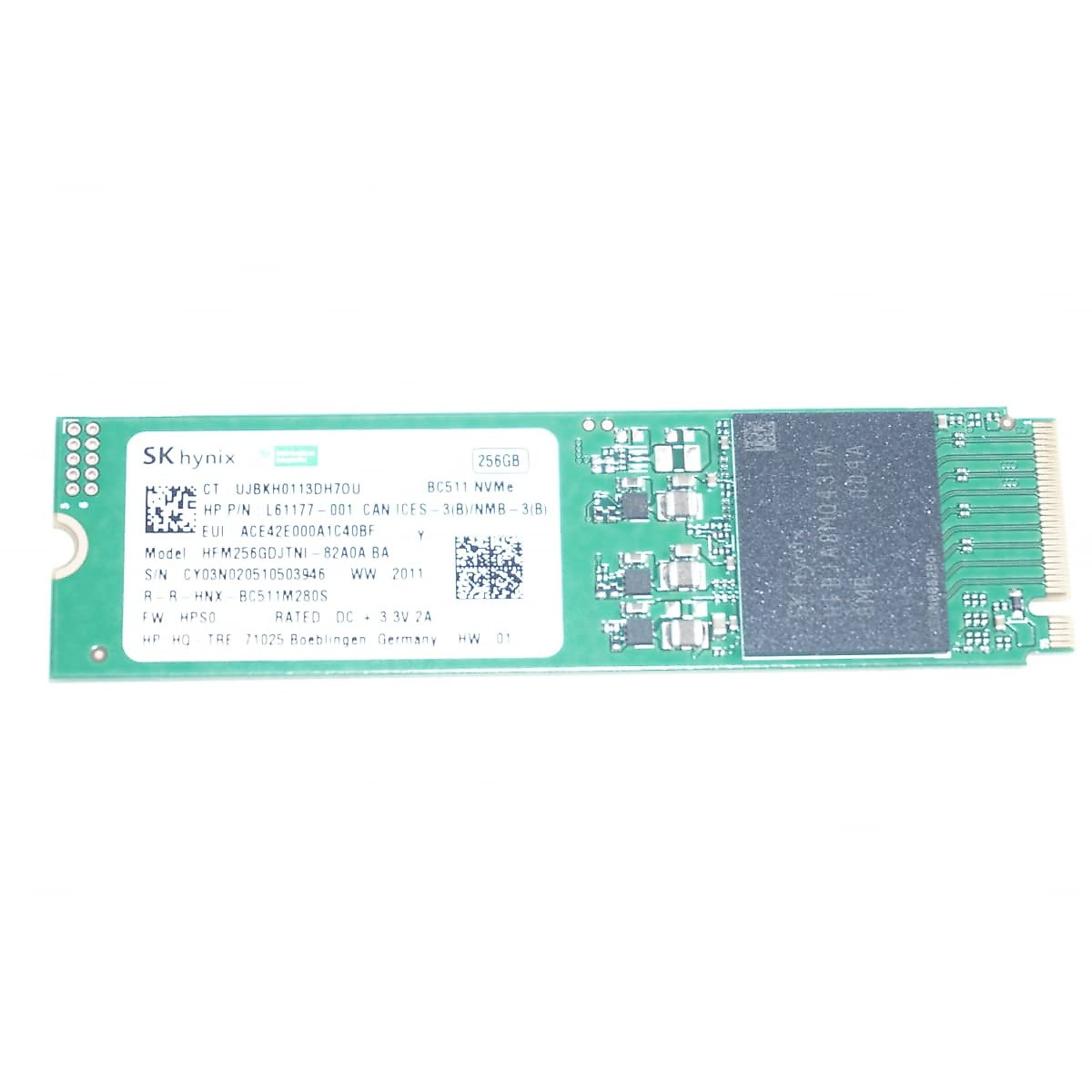 FMB-I Compatible with L36057-001 Replacement for Micron 256G PCIE M.2 SSD 24-F0034