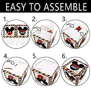 Black Yellow Mouse 2nd Birthday Party Decorations Balloon Boxes, 3Pcs Black Yellow Mouse Cartoon Theme Birthday Balloon Boxes,for Boy Two Years Old Birthday Party Decorations Supplies