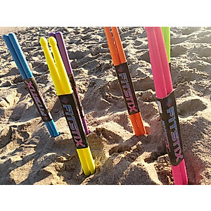 FITSTIX™ Drumsticks for Fitness & Aerobic Workout Classes, High Quality Drum Sticks, Strong and Light Weight design make a fun addition to any exercise routine or class. (PURPLE without PowerGrip)