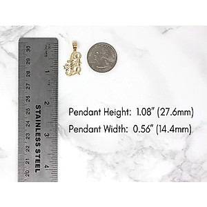 CaliRoseJewelry 10k #1 Dad Best Dad Handmade Keychain Charm Pendant for Father in Yellow Gold