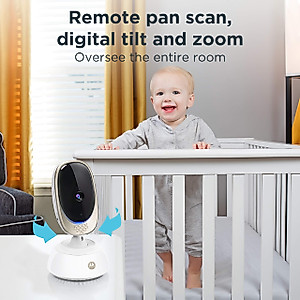 Motorola Baby COMFORT85 Connect Video Baby & Home Monitor with 5" HD Display and Wi-Fi Viewing, Digital Tilt and Zoom, Remote Pan Scan, Night Vision and Mood Lighting