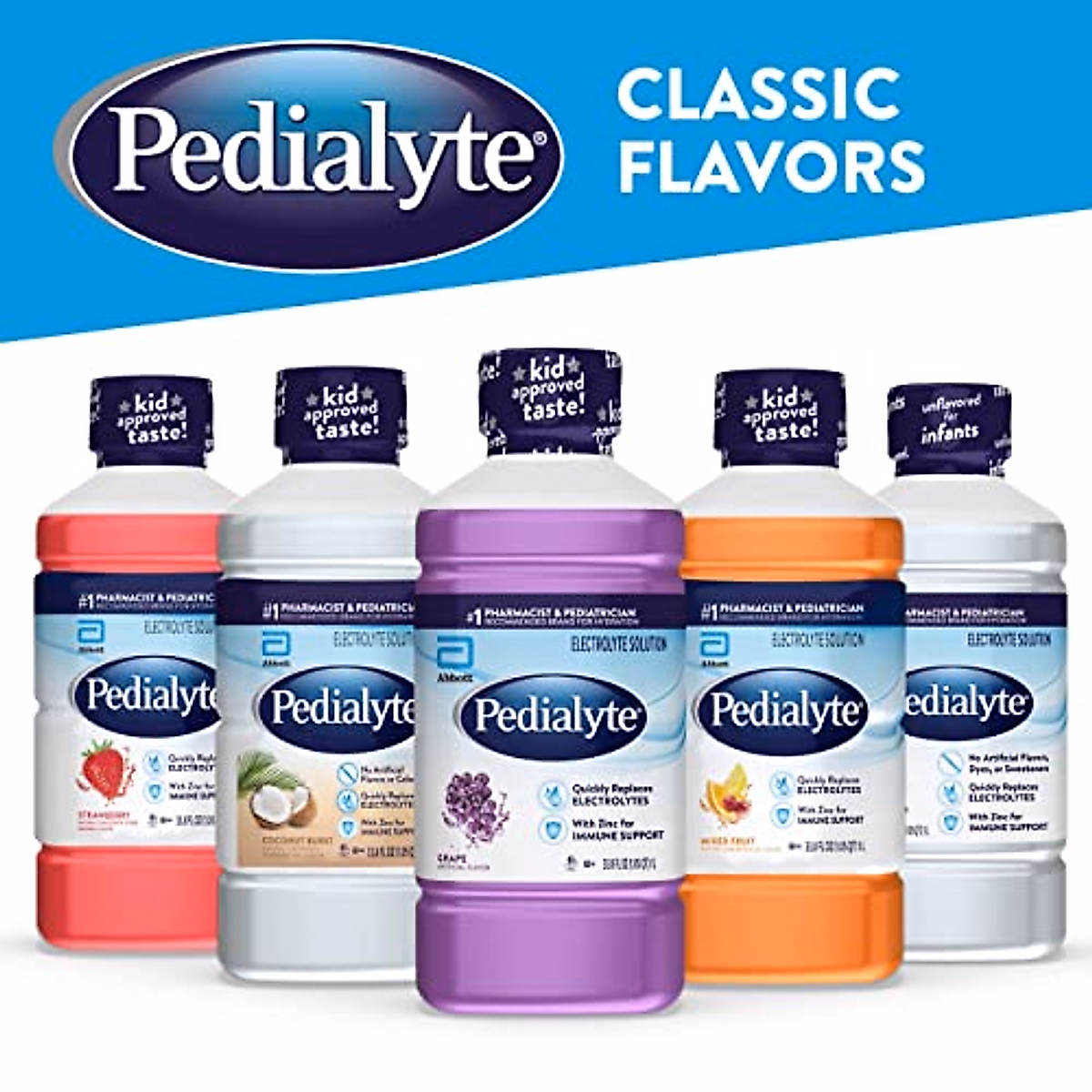 Pedialyte Electrolyte Solution, Mixed Fruit, Hydration Drink, 1 Liter