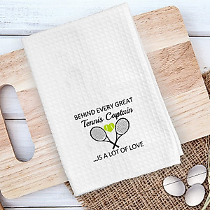 ZJXHPO Tennis Team Captain Kitchen Towel Best Captain Ever Towels Gift Tennis Captain Appreciation Gift Tennis Captain Housewarming Gift (Tennis Captain Towel)