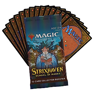 Magic: The Gathering Strixhaven Collector Booster Pack | 15 Magic Cards, Blue