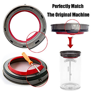 Dust Bin Sealing Rings Replacement For Dyson V11 SV14 SV15 / V15 SV22 Bin Parts, Compatible With Dyson Part 970050-01 965443-01 Bin Cups