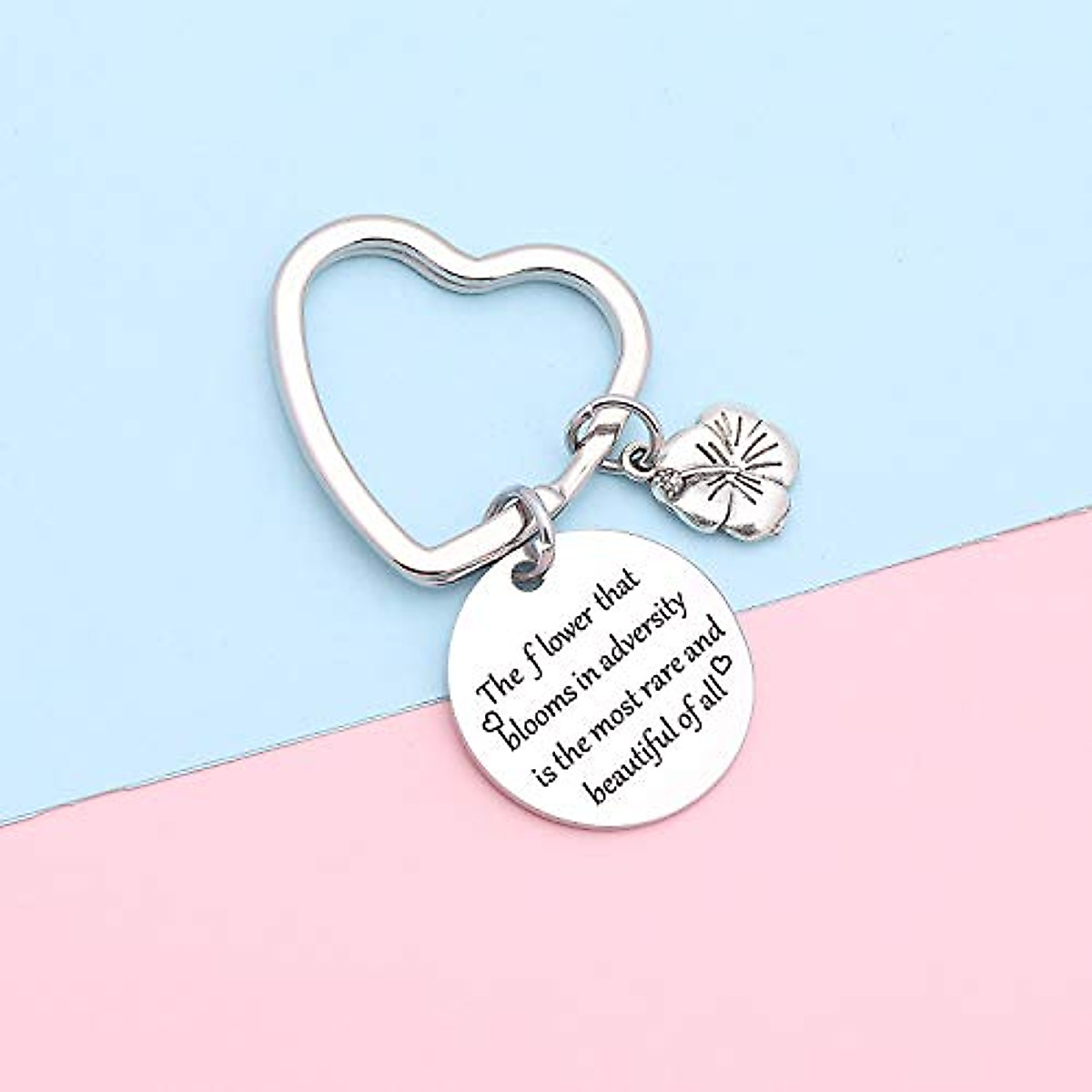 7RVZM Inspired Keychain encouragement Keychain encouragement Jewelry daughter Daily Reminder Gift Inspirational Gift Inspirational Jewelry Motivational Jewelry Mulan Lover Gift Flower Keychain