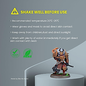 ELEGOO Water Washable 3D Printer Resin LCD UV-Curing Resin 405nm Standard Photopolymer Resin for Mars Saturn Jupiter MSLA DLP LCD 3D Printing 1000Gram Clear Blue