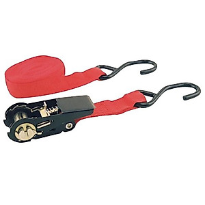 Erickson 51400 Red 1" x 15' Motorcycle or ATV Ratcheting Tie-Down Strap