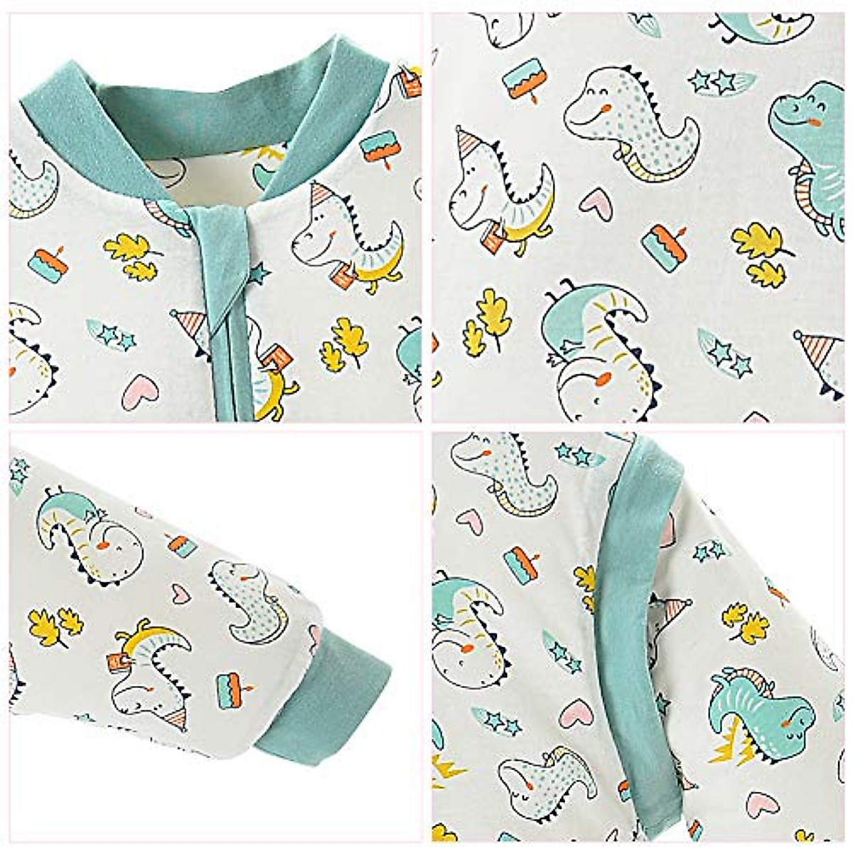 Happy Cherry Baby Sleep Sack with Feet Winter Thicken Toddler Sleeping Bag Infant Newborn Cotton Swaddle Wearable Blanket with Detachable Sleeves