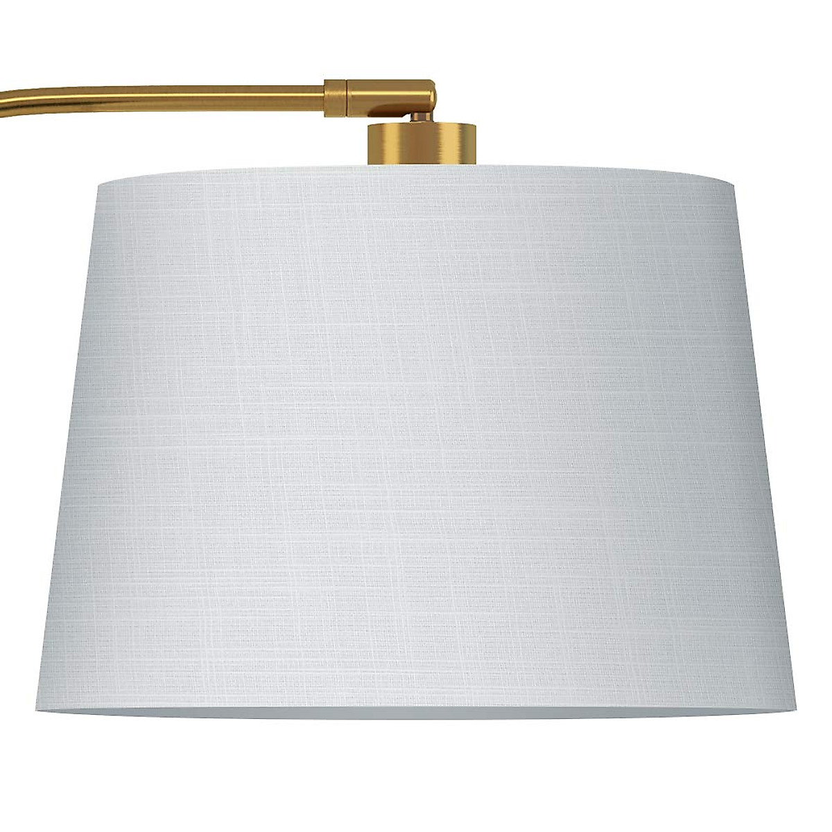 Oneach Modern Floor Lamp for Living Rooms LED Contemporary Arc Standing Lamps for Bedrooms Accent Tall Pole Gold Light for Reading with Hanging Lamp Shade Antique Brass