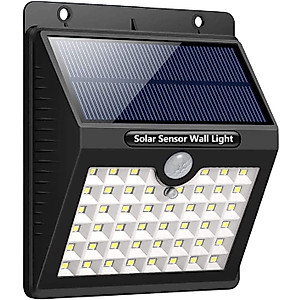 Daffodil Solar Lights Outdoor LEC800B - 46 LED Solar Motion Sensor Security Lights with 270 ° Wide Angle/3 Lighting Modes/IP65 Waterproof/for Garden Fence Patio Garage Front Door Yard Deck