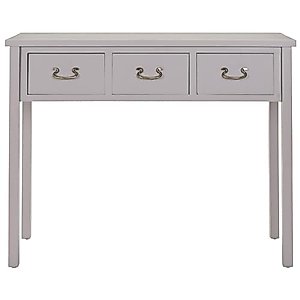 SAFAVIEH Home Collection Cindy Farmhouse Quartz Grey 3-Drawer Console Table