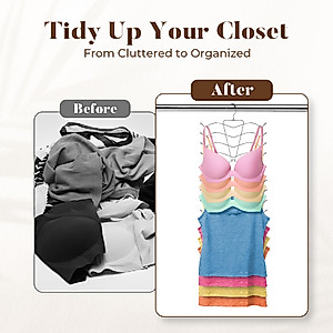 HOUSE DAY Bra Hangers 2 Pack, Tank Top Hangers Space Saving Hangers for Closet Organizers and Storage, Bra Organizer Closet Hangers Space Saver for Camisoles, Bras, Belts, Ties, Scarves, Swimsuits