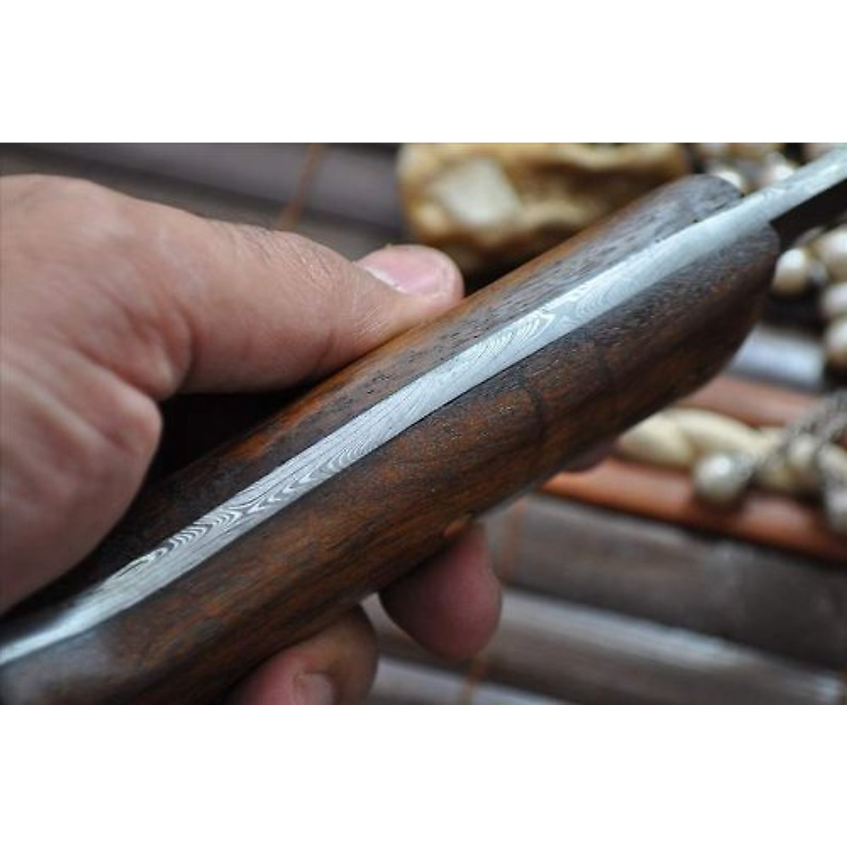 Perkin Knives - Handmade Damascus Hunting Knife Full Tang - Jungle Knife