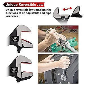 GETUHAND 11Pc Drive Go-Through Standard Mechanic Socket Set, 3/8" Ratchet Socket Wrench Set with 3-IN-1 Black Oxide Adjustable Wrench and Drive 6 Point Socket Set