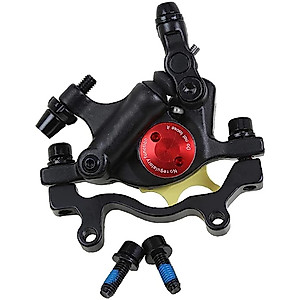 1 Pair Front & Rear HB-100 MTB Bike Hydraulic Disc Brake Calipers Aluminum Alloy Mountain Bike Road Bicycle Line Pulling Brake Clamp (Color : Black, Size : Front+Rear)