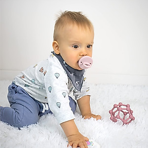 Bambiya Baby Teethers - Food-Grade Silicone Baby Toy for Teething - Infant Toys for Babies Aged 0-12 Months - Llama Baby Stuff with Pacifier, Llama Teething Toy, Geometric Teether Ball Set - 3-Pack