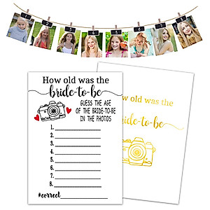 ukebobo Bridal Shower Games - How Old is The Bride Wedding Shower Games for Guests - Bachelorette Party Games for 40 Guests