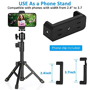 BILIONE Webcam Tripod Stand, for Logitech Webcam C920 C922 C930e C920S C920 C615 C960 C920x BRIO 4K NexiGo N60, Extendable Stand for Desk, Lightweight Mini Webcam Tripod with 1/4" Thread