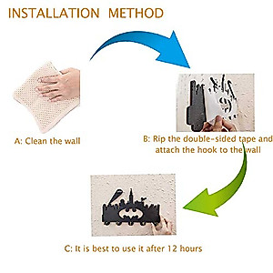 Nightmare Before Christmas Key Hooks-Jack Skellington Wall Hooks Heavy Duty 20LB(Max),Jack Wall Décor,Wood Coat Hooks, Key Holder,Key Hanger for Wall、Entryway and Kitchen