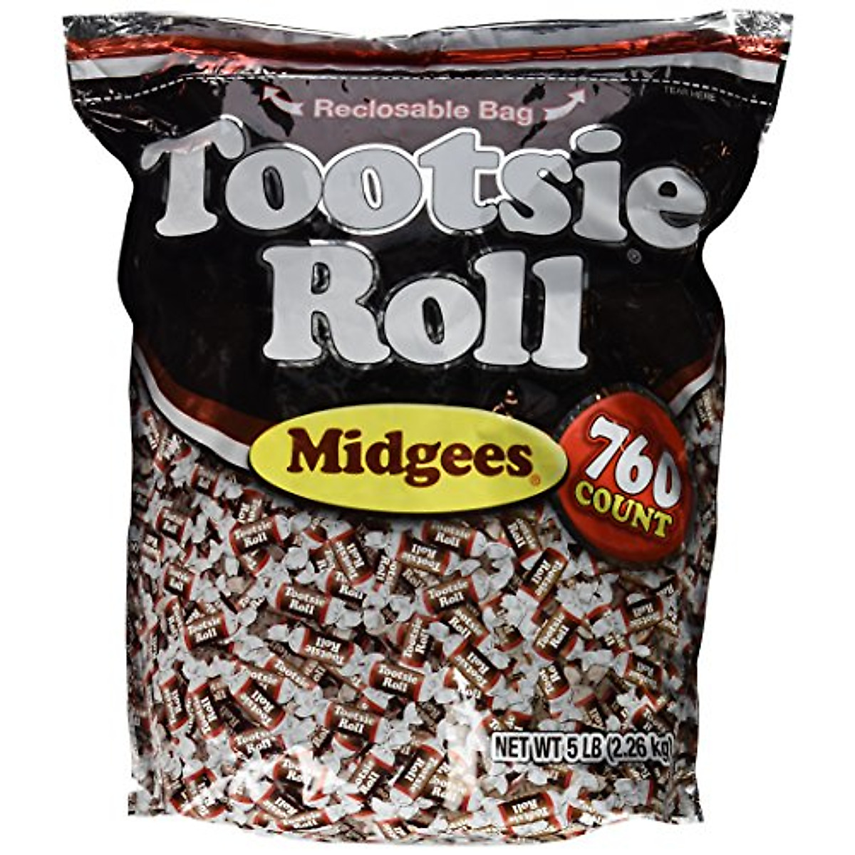 Tootsie Roll Midgees Candy 5 Pound Value Bag 760 Pieces