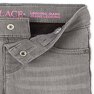 The Children's Place Girls' Stretch Denim Legging Jeans, Black/Fog Wash, 12