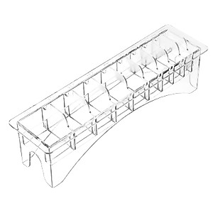 Beaupretty Guide Comb Storage Box Hair Clipper Storage Box Hair Tools Supplies Organizer (Place 10pcs Limit Comb)