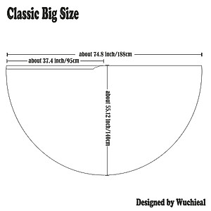 Wuchieal Porphetic Praise Dance Worship Flex Flags, radius 55&quot; x 74&quot; semicircle Dance Ministry Streamer (6#WHITE-BLUE-BLUE)