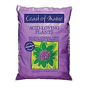 Coast of Maine Organic Natural Garden Compost Potting Planting Soil Blend for Acid Loving Plants, Bushes, and Flowers, 20 Quart Bag